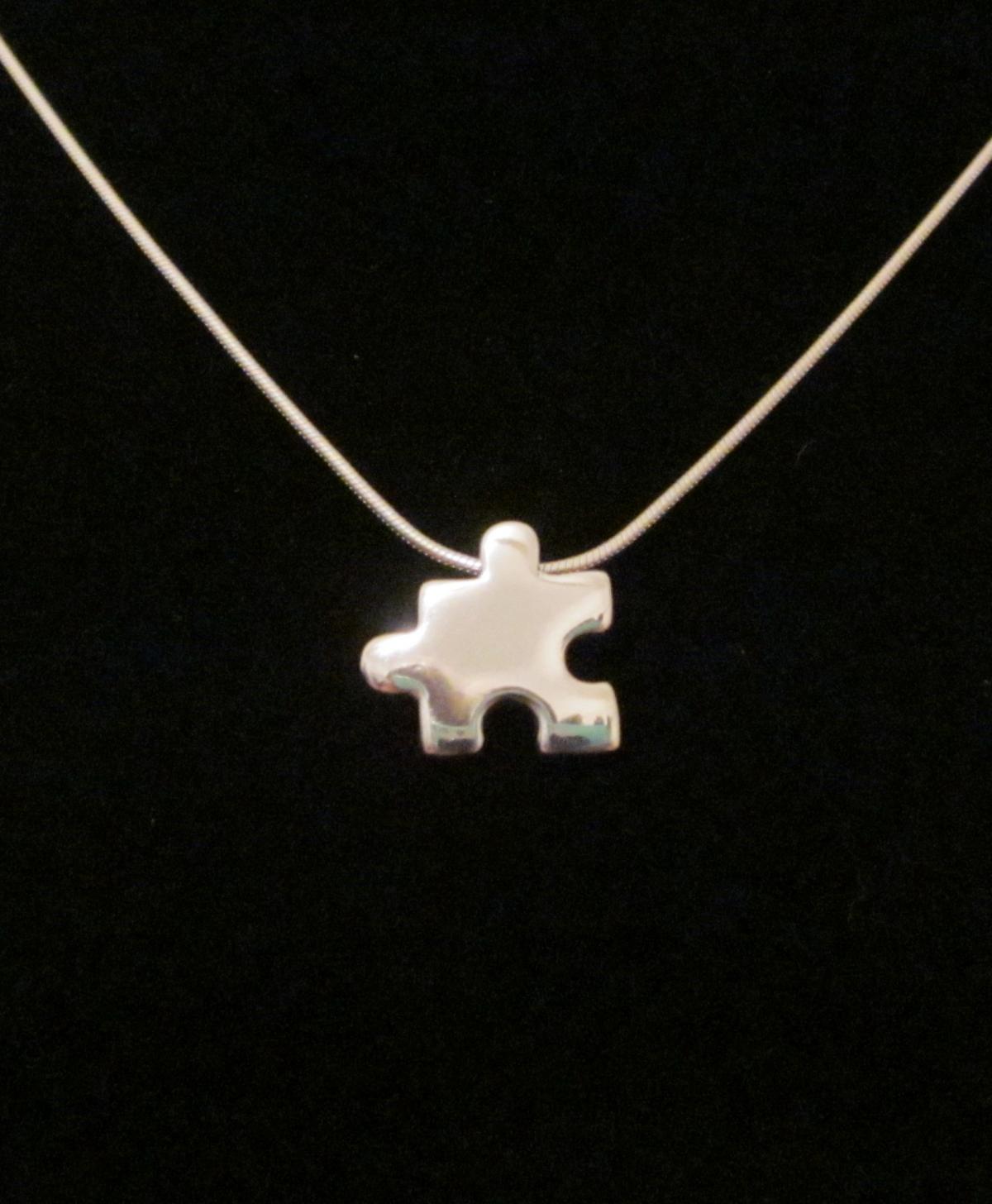Jigsaw - Handmade Sterling Silver Pendant By Purplefish Designs on Luulla